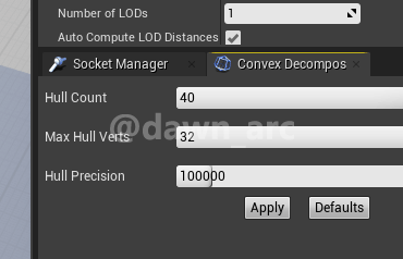[UE4]Add Customized Collision for Static Mesh